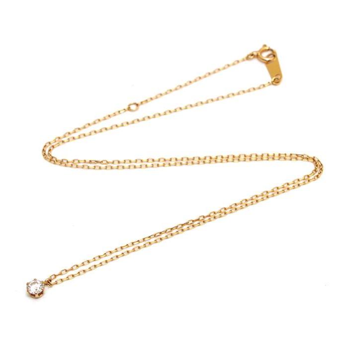 ather brand K18YG 1Pダイヤネックレス D0.18ct 1.40g 約40cm : atlantis - 通販 - Yahoo!ショッピング
