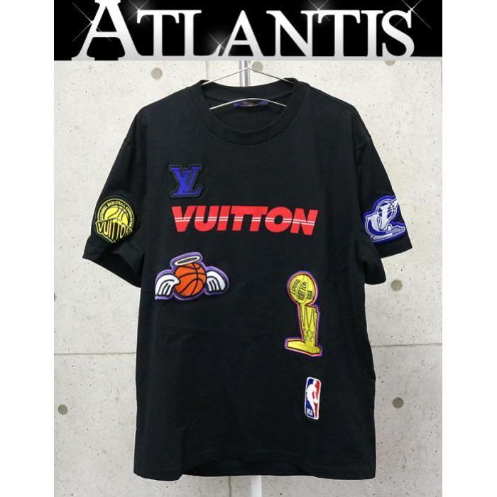 LOUIS VUITTON 銀座店 ルイヴィトン NBA マルチロゴ 21AW RM212M DT3 HLY21W Tシャツ 半袖 黒 メンズ size:XL : 087371 ...