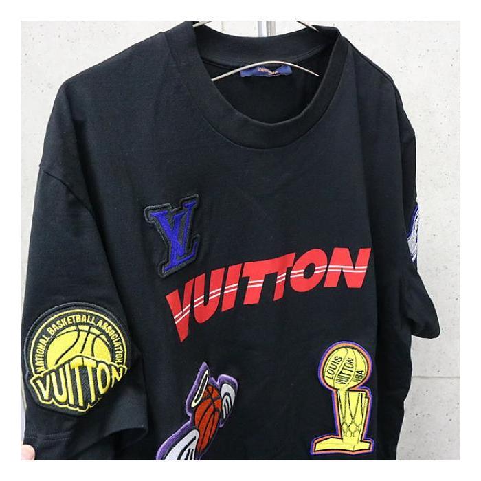 LOUIS VUITTON 銀座店 ルイヴィトン NBA マルチロゴ 21AW RM212M DT3 HLY21W Tシャツ 半袖 黒 メンズ size:XL : 087371 ...