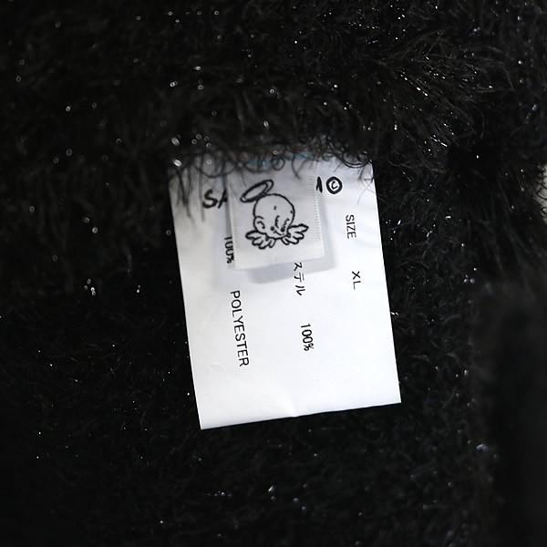 SAINT MICHAEL 銀座店 セント マイケル 新品 25FW CREW NECK KNIT/GLITTER ニット 長袖 メンズ size:XL 黒系 100944 ...