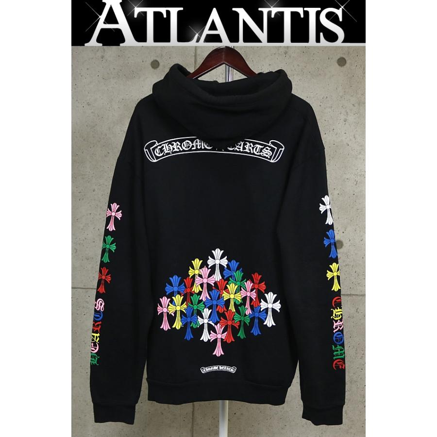 CHROME HEARTS 銀座店 クロムハーツ マルチカラー セメタリークロス プリント フーディ パーカー メンズ size:XL 黒 ...