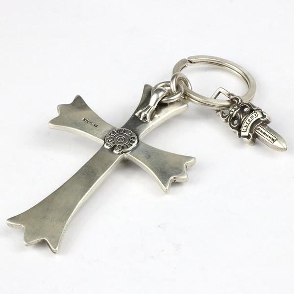 CHROME HEARTS 銀座店 クロムハーツ ラージクロス スプリット ダガー キーリング メンズ シルバー SV925 103601 ...