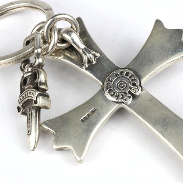 CHROME HEARTS 銀座店 クロムハーツ ラージクロス スプリット ダガー キーリング メンズ シルバー SV925 103601 ...