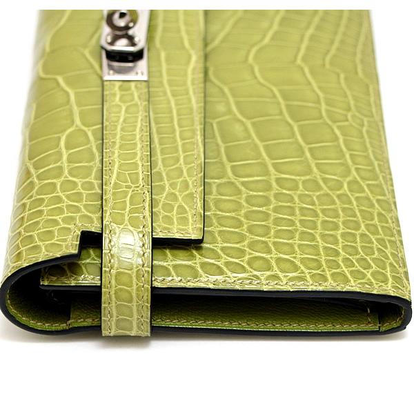 【広尾店】極美品 エルメス HERMES ケリーウォレット 三つ折り長財布 アニスグリーン クロコ・アリゲーター ?L刻印 2008年 【13102】 : atlantis - 通販 ...