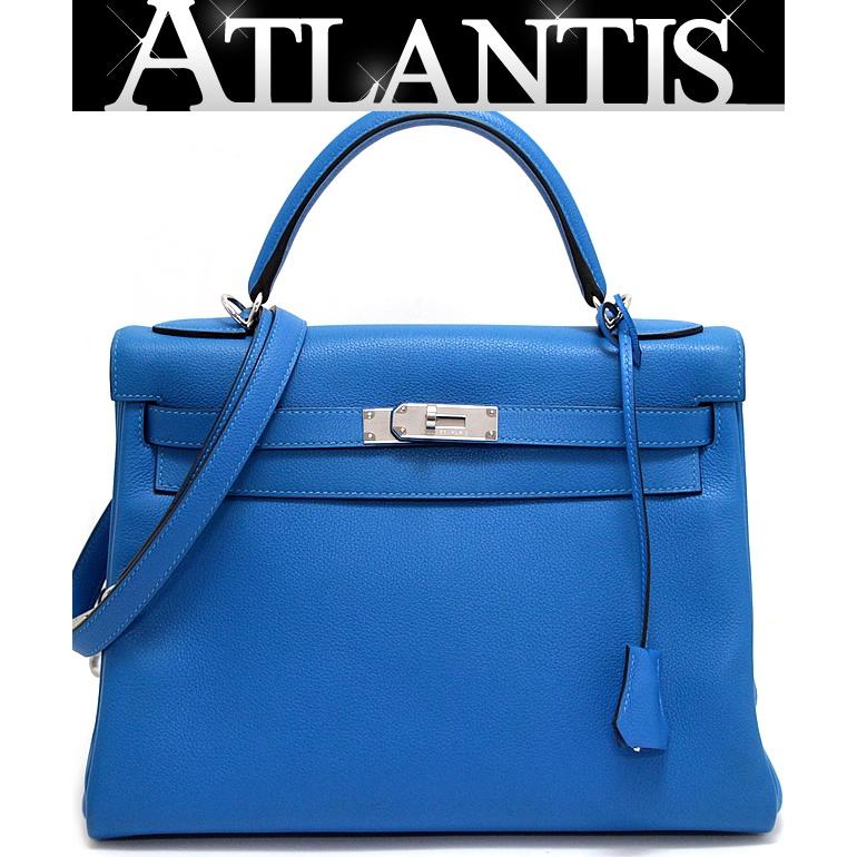 【広尾店】未使用 エルメス HERMES ケリー32 ブルーイドラ エバーカラー X刻印 S金具 内縫い 【13773】 : atlantis ...
