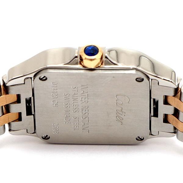 【広尾店】カルティエ Cartier サントスドゥモワゼル SM コンビ シェル文字盤 K18PG×SS ベゼルアフターダイヤ 【13789 ...