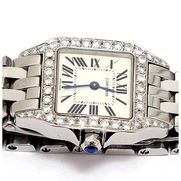【広尾店】カルティエ Cartier サントスドゥモワゼル SM SS ベゼルアフターダイヤ 【13790】 : 13790 ...