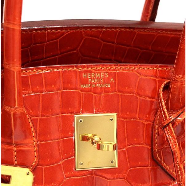 【広尾店】エルメス HERMES バーキン35 ハンドバッグ クロコ ポロサス G金具 A刻印 【13799】 : atlantis - 通販 ...
