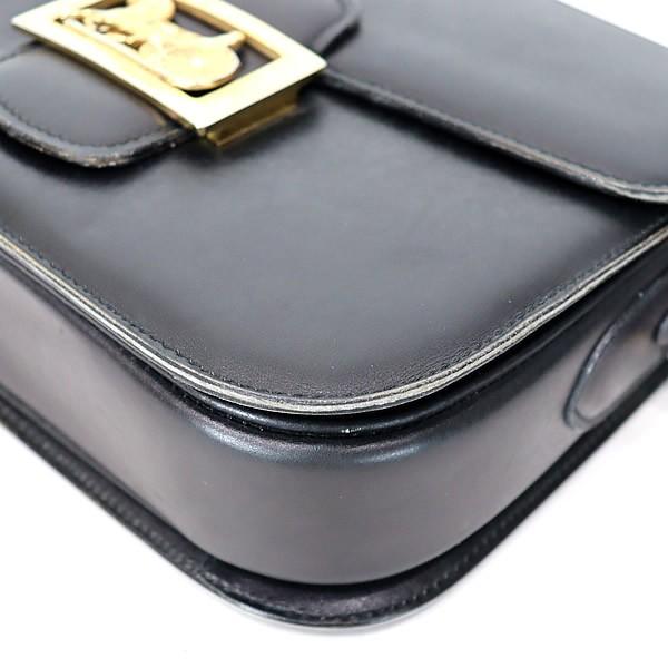 【広尾店】 セリーヌ CELINE ヴィンテージ 馬車金具 ショルダーバッグ レザー 黒 G金具 【14268】 : atlantis ...