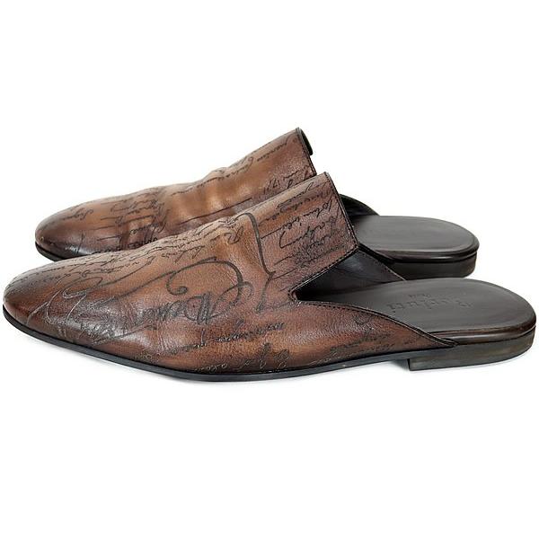 【広尾店】 ベルルッティ Berluti サイラス オマーン サマーシューズ カリグラフィティ レザー ブラウン 【14426】 : atlantis - 通販 - Yahoo!ショッピング