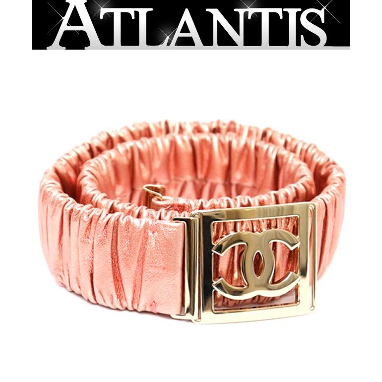 【広尾店】美品 シャネル CHANEL ココマーク レザーベルト メタリックピンク B23 size:75/30 【14837】 : atlantis - 通販 - Yahoo!ショッピング