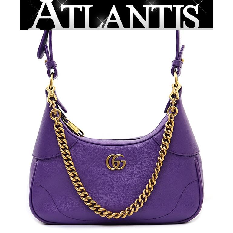 【広尾店】 グッチ GUCCI アフロディーテ スモール ショルダーバッグ 3WAYバッグ レザー パープル 731817 【14882 ...