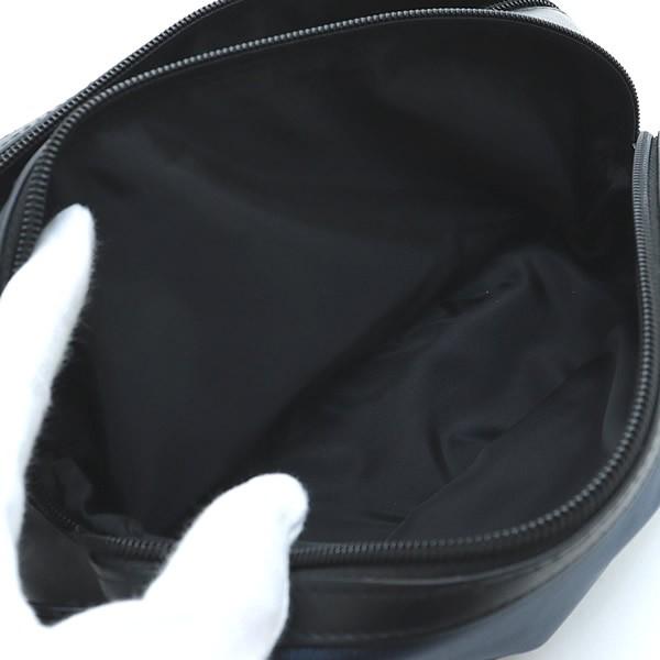 【広尾店】 ディオール Dior セカンドバッグ クラッチバッグ ノベルティ レザー 黒×ネイビー 【15399】 : 15399 ...