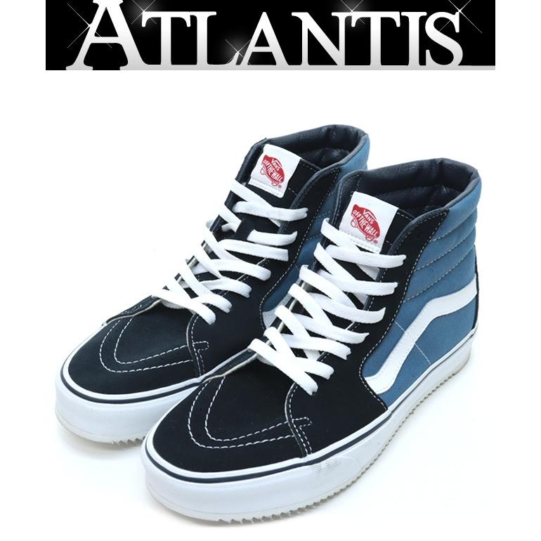【広尾店】美品 ヴァンズ VANS sk8-Hi スニーカー メンズ ネイビー size:27.5cm ※ソール社外品 【15563 ...