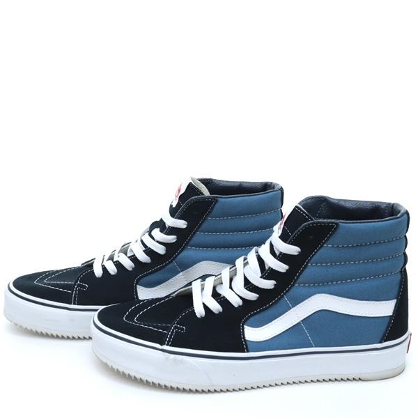 【広尾店】美品 ヴァンズ VANS sk8-Hi スニーカー メンズ ネイビー size:27.5cm ※ソール社外品 【15563 ...