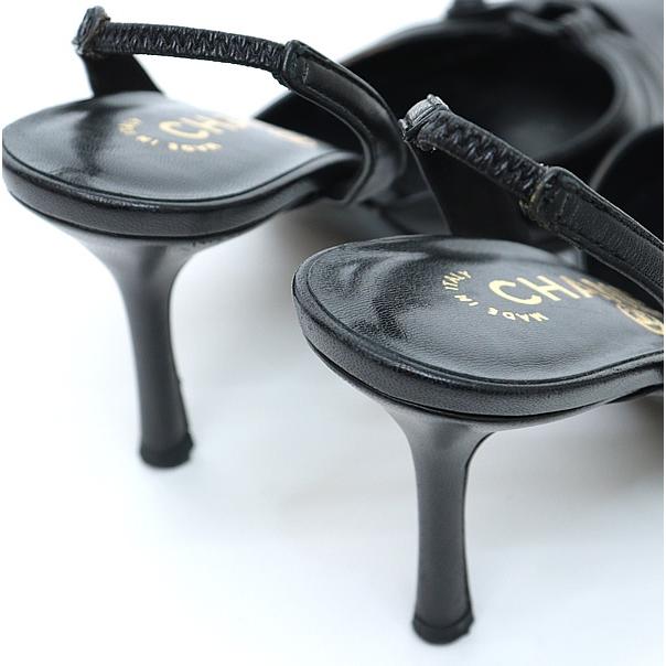 【広尾店】シャネル CHANEL スリングバック ココマーク パンプス 黒 size35 1/2 【15566】 : atlantis ...