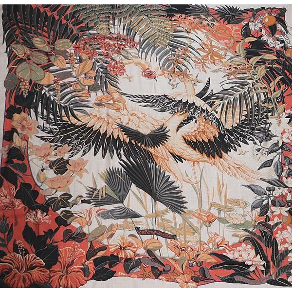 【広尾店】エルメス HERMES カレ140 Flamingo Party フラミンゴパーティー 大判スカーフ カシミヤ×シルク ベージュ系 【15575】 : 15575 ...