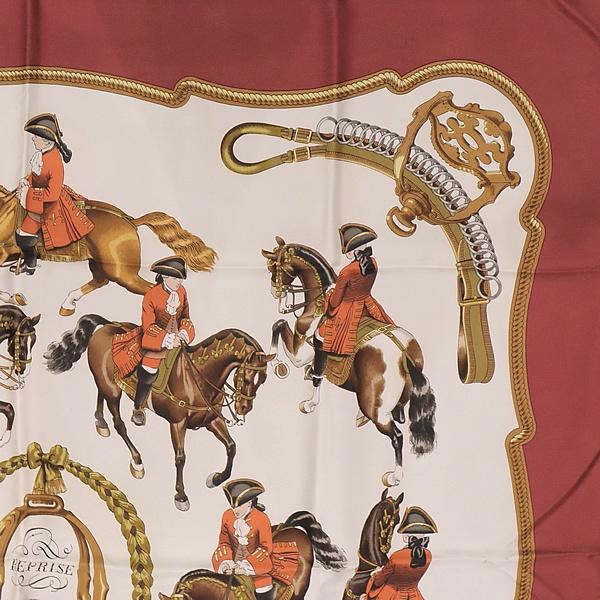 【広尾店】美品 エルメス HERMES カレ90 大判スカーフ REPRISE 乗馬風景 ボルドー系 マルチカラー シルク100％ 【15983】 : atlantis - 通販 ...