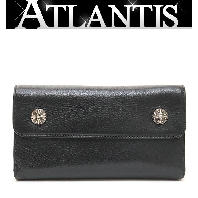 【広尾店】クロムハーツ CHROME HEARTS インボイス付 クロスボタン ウェーブウォレット 三つ折り 長財布 レザー SV925 黒 【16348】 : atlantis - 通販 ...