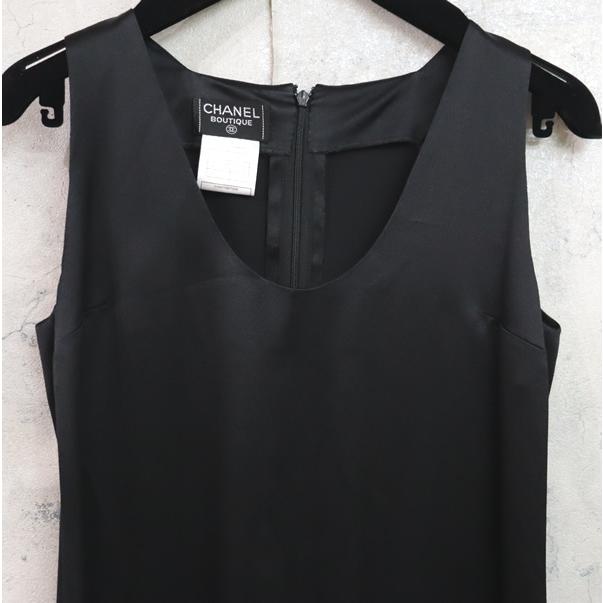 【広尾店】極美品 シャネル CHANEL ノースリーブ ワンピース シルク100% 黒 size36 【16920】 : atlantis - 通販 - Yahoo!ショッピング