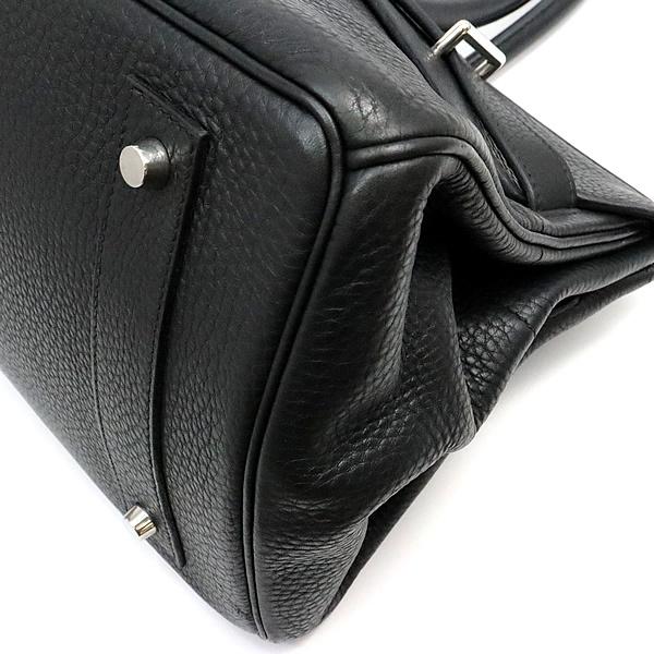 【広尾店】エルメス HERMES ショルダーバーキン42 ハンドバッグ トリヨンクレマンス 黒 SV金具 K刻印(2007年) 【16987 ...