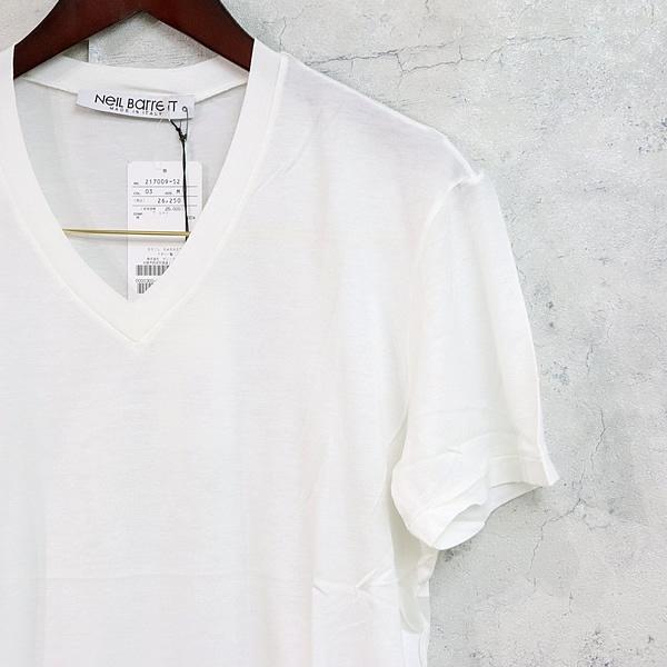 【広尾店】ニール バレット Neil Barrett Tシャツ メンズ Vネック 白 sizeM 217009-52 【17373 ...