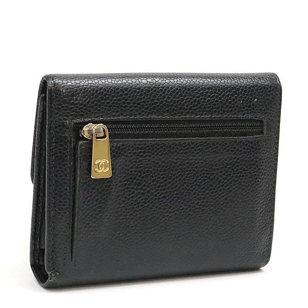 【広尾店】 シャネル CHANEL ココマーク 二つ折り財布 黒 キャビアスキン 9番台 【17662】 : atlantis - 通販 ...
