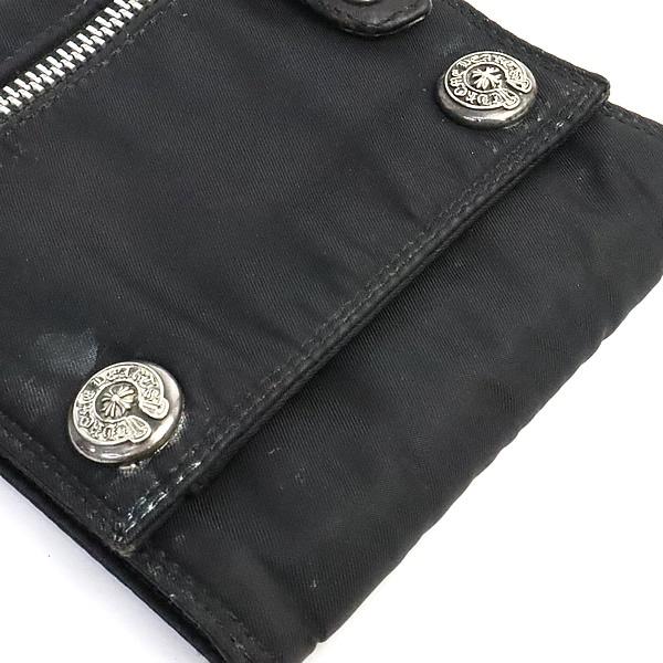 【広尾店】 クロムハーツ CHROME HEARTS ラージ 3フォールド ナイロン ウォレット 財布 メンズ ナイロン×レザー SV925 ...