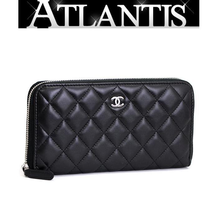 美品 シャネル CHANEL マトラッセ ラウンドファスナー 長財布 ラム 黒 S金具 【63327】 : atlantis - 通販 ...