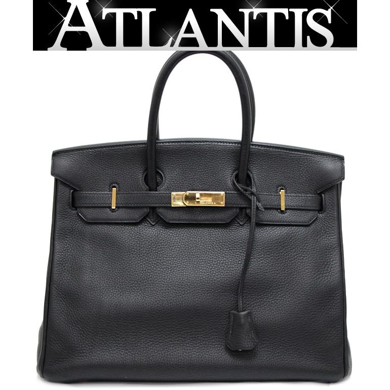 美品 エルメス HERMES バーキン35 ハンドバッグ トリヨンクレマンス 黒 E刻印 G金具 【64294】 : atlantis ...