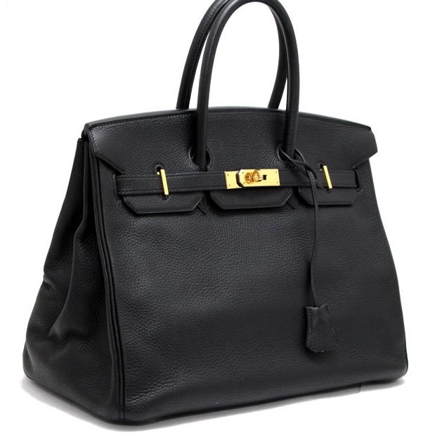 美品 エルメス HERMES バーキン35 ハンドバッグ トリヨンクレマンス 黒 E刻印 G金具 【64294】 : atlantis ...