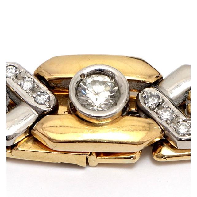 K18YG Pt850 ダイヤ ブレスレット D0.9ct 腕周り約19.5cm 約68.12g 【64587】 : atlantis - 通販 - Yahoo!ショッピング