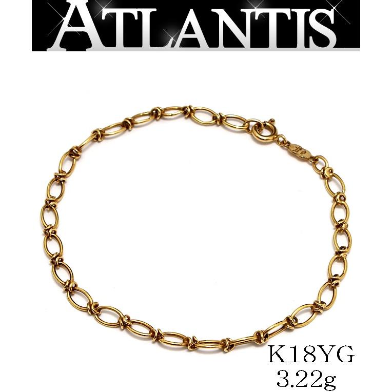地金 K18YG ヴィンテージ チェーンブレスレット 腕周り約18.5cm 3.22g 【64588】 : 64588 : atlantis - 通販 - Yahoo!ショッピング