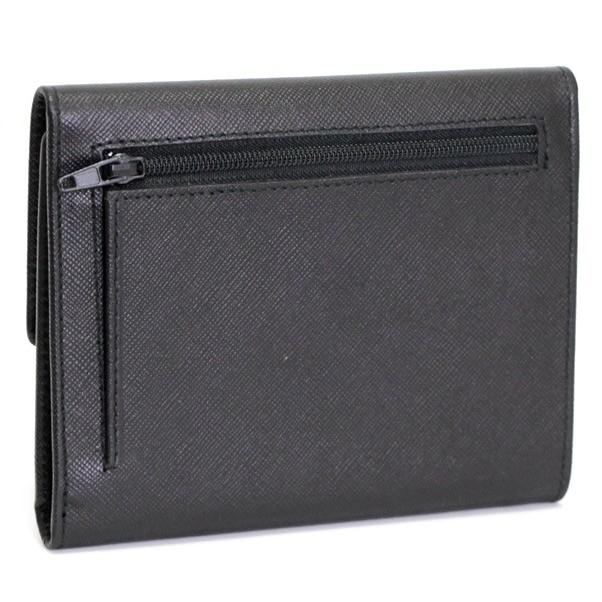 プラダ PRADA カードケース 三つ折り 財布 ヴィンテージ サフィアーノ レザー 黒 【64624】 : atlantis - 通販 ...