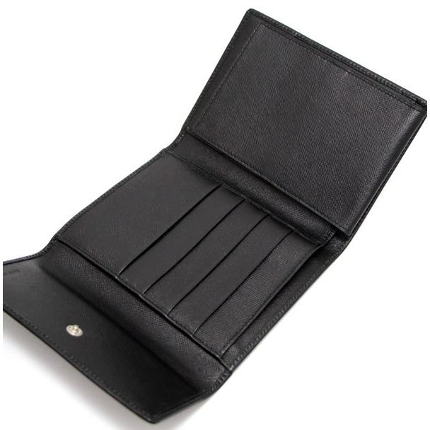プラダ PRADA カードケース 三つ折り 財布 ヴィンテージ サフィアーノ レザー 黒 【64624】 : atlantis - 通販 ...