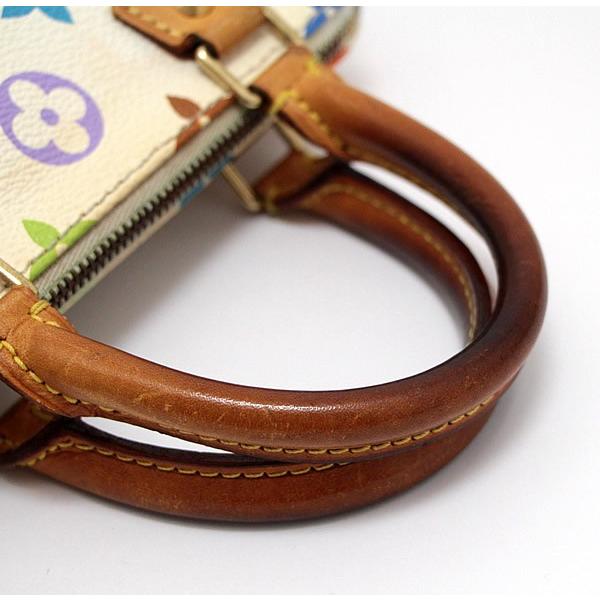 ルイヴィトン LOUIS VUITTON ミニスピーディ ハンドバッグ モノグラムマルチカラー 白 M92645 【64810 ...
