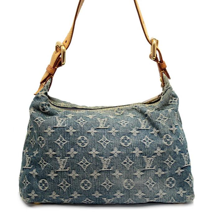 ルイヴィトン LOUIS VUITTON バギーPM ショルダーバッグ モノグラムデニム ブルー M95049 【64915 ...