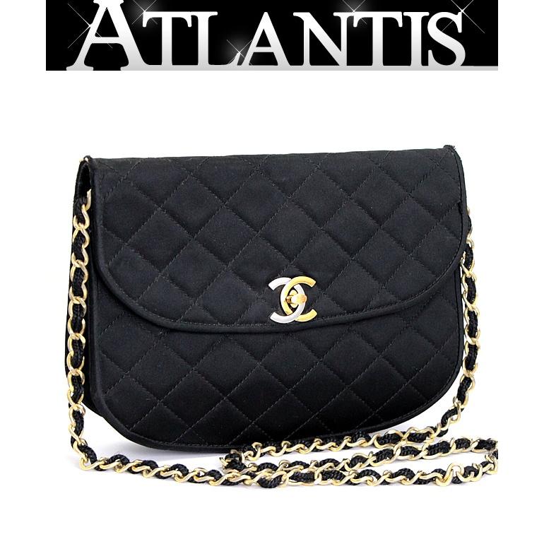 シャネル CHANEL マトラッセ パリ限定 チェーンショルダーバッグ サテン 黒 0番 【64995】 : atlantis - 通販 ...
