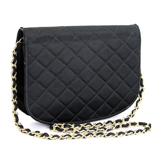 シャネル CHANEL マトラッセ パリ限定 チェーンショルダーバッグ サテン 黒 0番 【64995】 : atlantis - 通販 ...