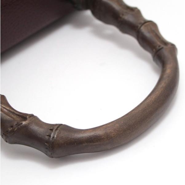 グッチ GUCCI ヴィンテージ バンブー ハンドバッグ レザー ボルドー×ブラウン 【64998】 : atlantis - 通販 ...