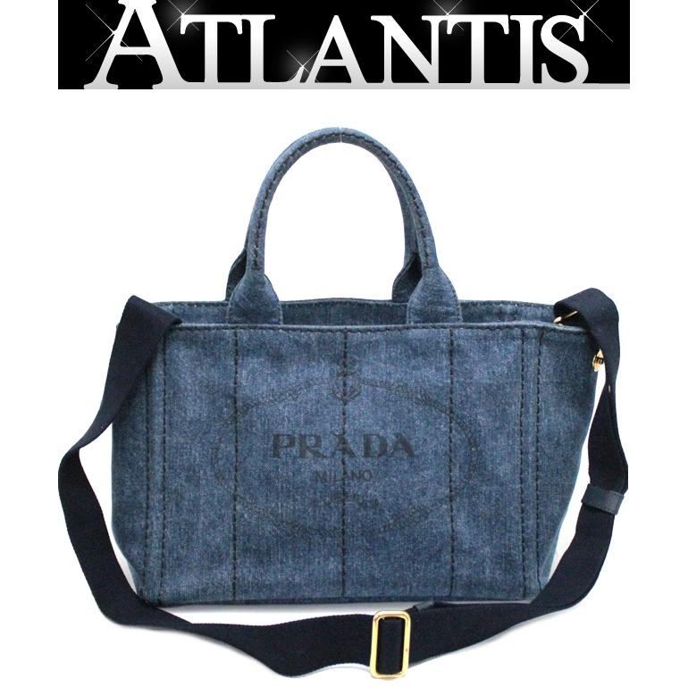 プラダ PRADA カナパ トートバッグ PM 2WAYバッグ デニム ブルー 【65378】 : atlantis - 通販 - Yahoo!ショッピング