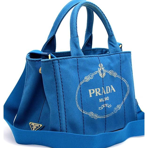 プラダ PRADA カナパ トートバッグ PM 2WAYバッグ キャンバス ブルー 【65381】 : atlantis - 通販 - Yahoo!ショッピング