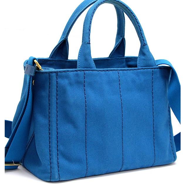 プラダ PRADA カナパ トートバッグ PM 2WAYバッグ キャンバス ブルー 【65381】 : atlantis - 通販 - Yahoo!ショッピング