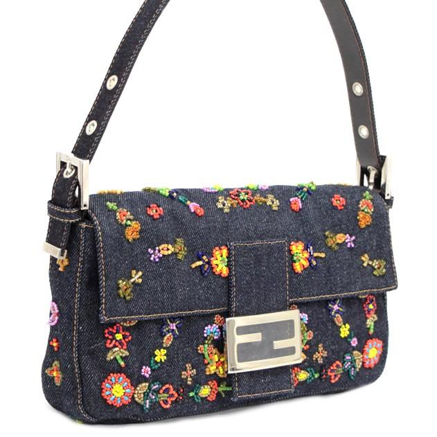 フェンディ FENDI 激レア!マンマバケット ショルダーバッグ デニム ビーズ 【65468】 : atlantis - 通販 ...