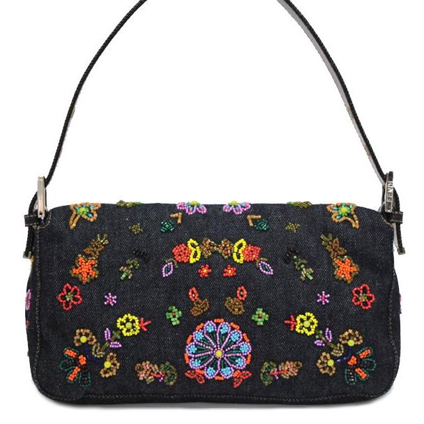 フェンディ FENDI 激レア!マンマバケット ショルダーバッグ デニム ビーズ 【65468】 : atlantis - 通販 ...
