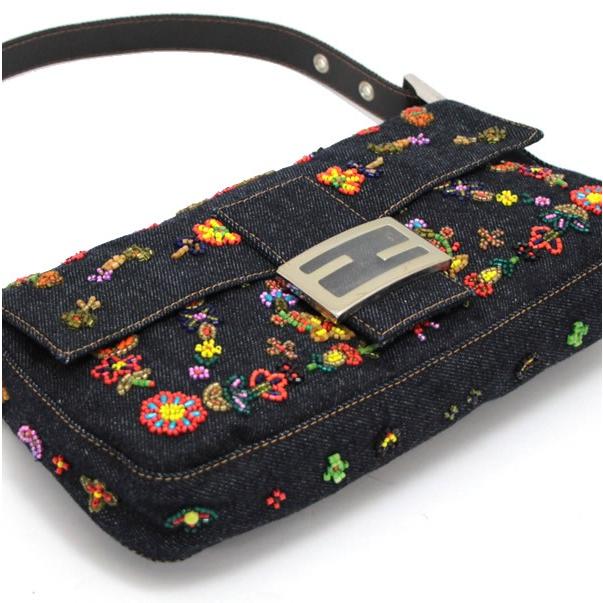 フェンディ FENDI 激レア!マンマバケット ショルダーバッグ デニム ビーズ 【65468】 : atlantis - 通販 ...