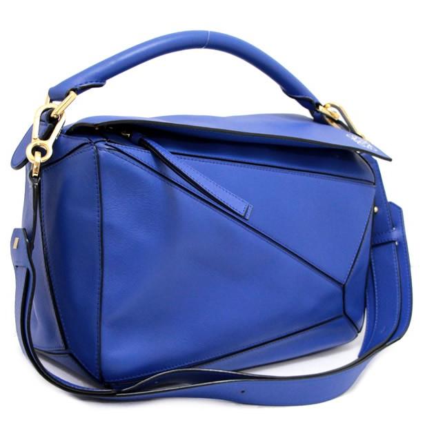 ロエベ LOEWE パズルバッグ ミディアム 2WAYバッグ レザー ブルー G金具 【65478】 : atlantis - 通販 ...