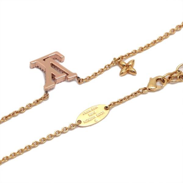 美品 ルイ・ヴィトン Louis Vuitton LV アイコニック ネックレス ラインストーン M00985 ゴールド 【65588 ...