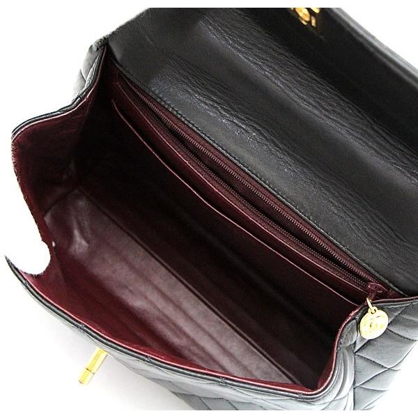 シャネル CHANEL マトラッセ トップハンドル ハンドバッグ スモール ラム 黒 G金具 【65613】 :65613:atlantis ...