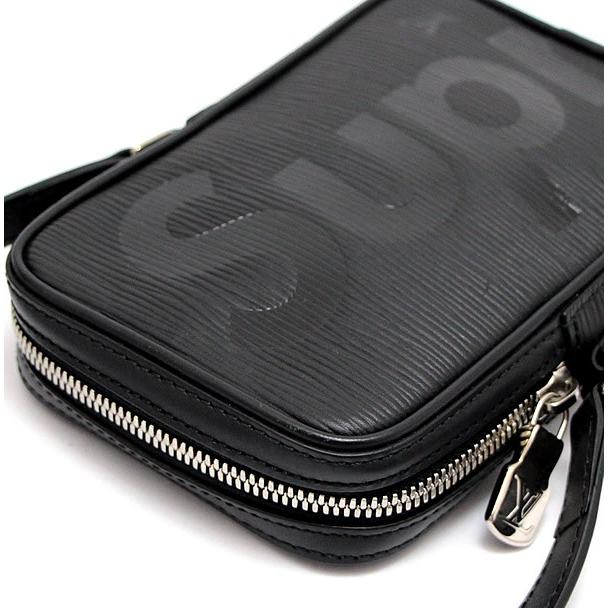 ルイヴィトン LOUIS VUITTON シュプリームコラボ ショルダーバッグ ダヌーブPPM エピ 黒 M54789 【65701 ...